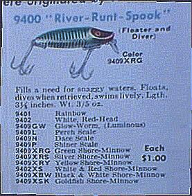 Heddon Glow Worm River Runt Spook